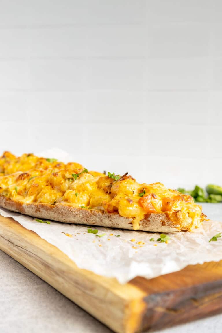 New Orleans Crawfish Bread (No Mayo!) - Cream Cheese + Lemon Squeeze