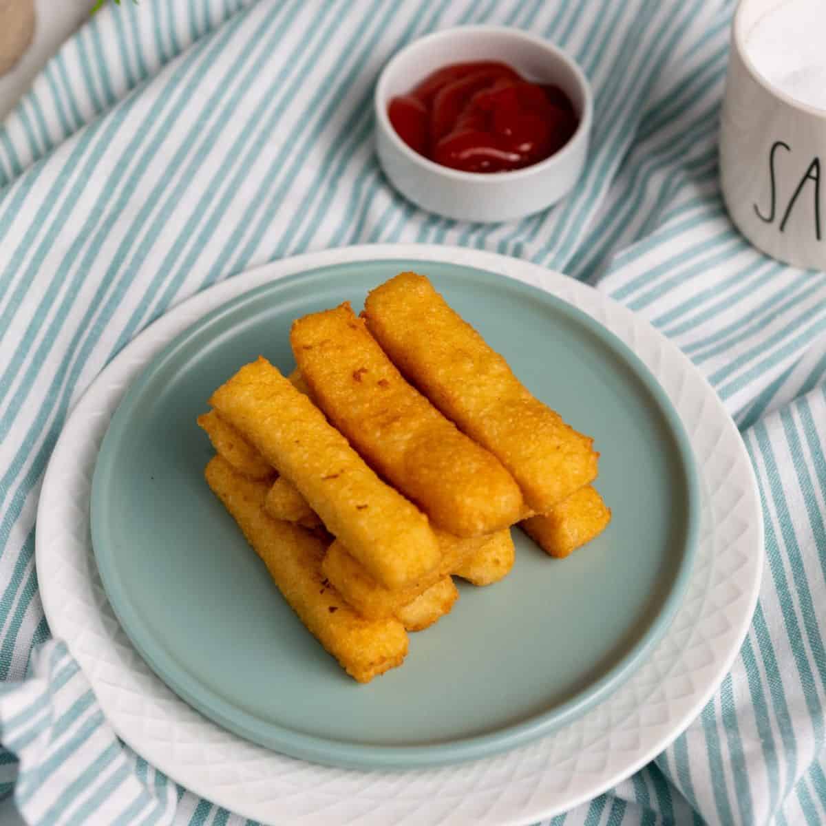 4-Ingredient Cheesy Potato Sticks - Cream Cheese + Lemon Squeeze