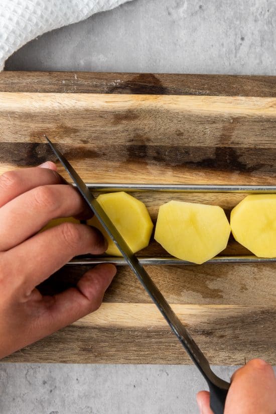 Irresistible Air Fryer Accordion Potatoes - Cream Cheese + Lemon Squeeze