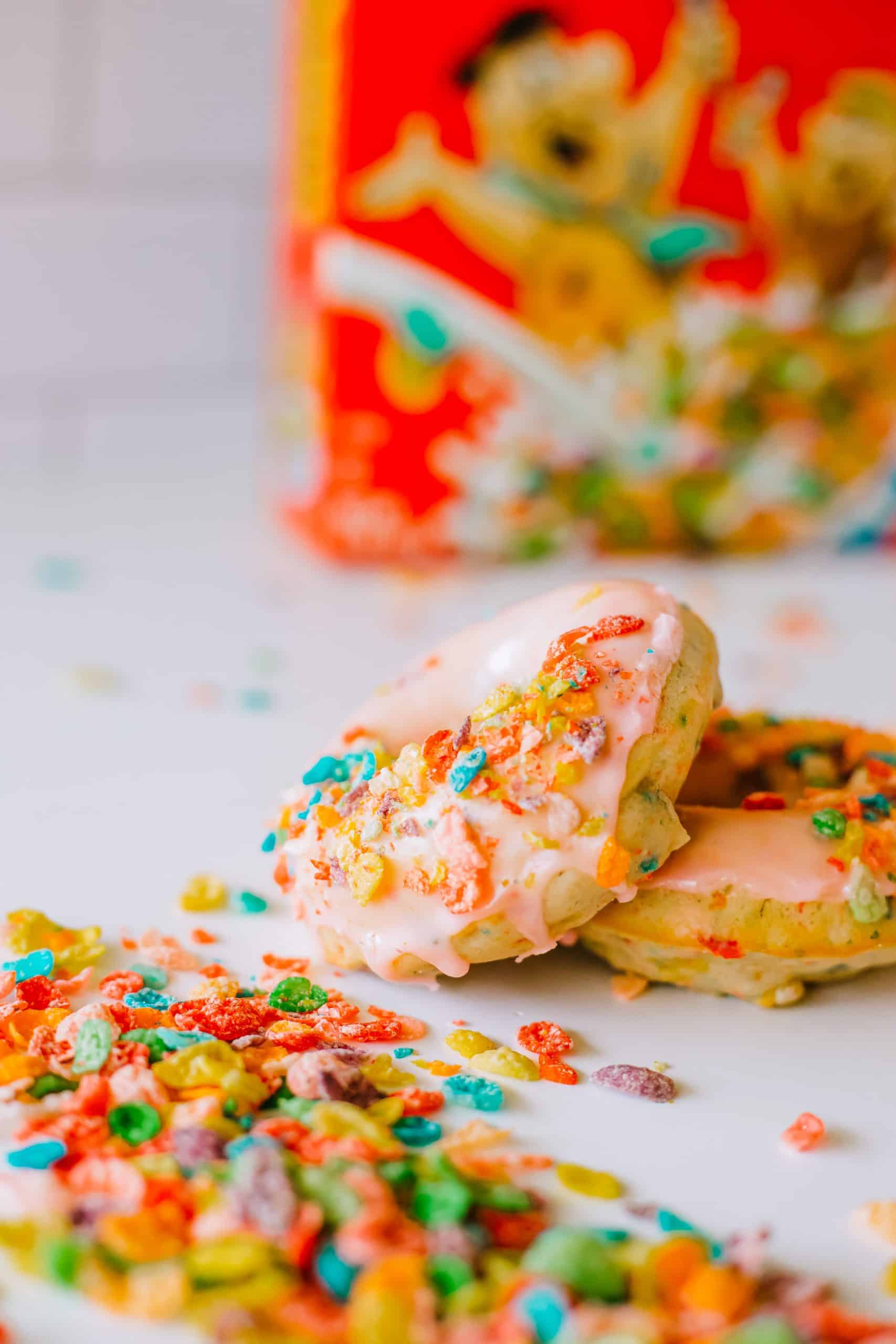 Fruity Pebble Donuts - Cream Cheese + Lemon Squeeze