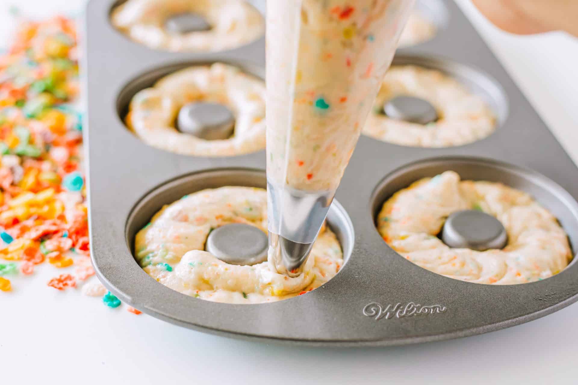 Fruity Pebble Donuts - Cream Cheese + Lemon Squeeze